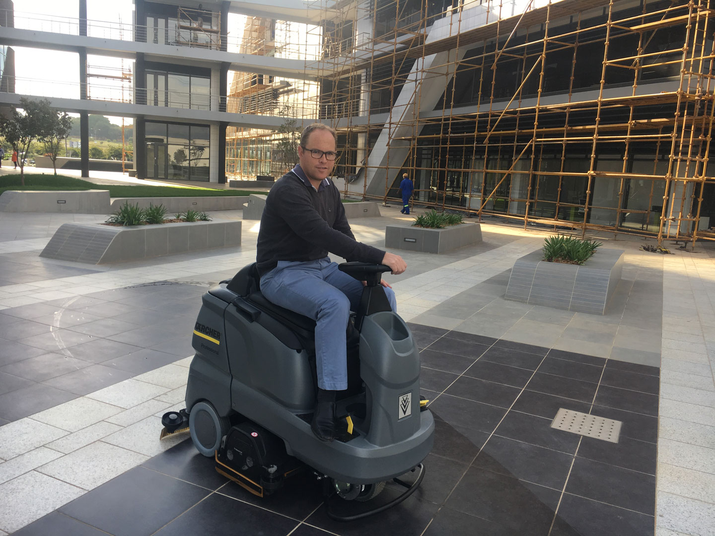 Karcher Ride On Scrubber for Construction Sites - Direct Cleaning Solutions